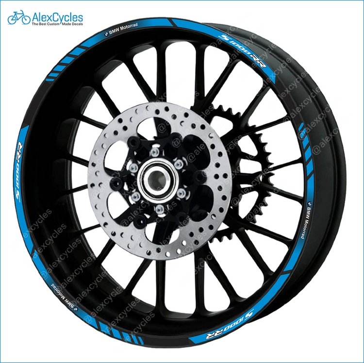 BMW Motorrad Motorsport S1000RR Light Blue Laminated Decals Stickers Kit